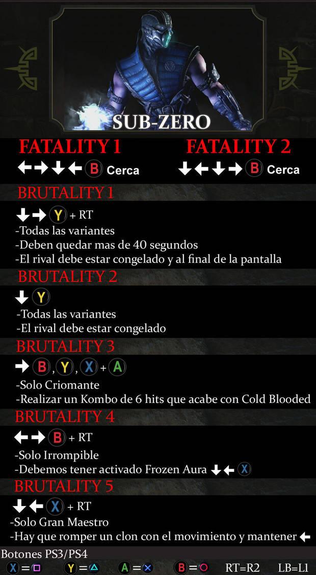 Sub-Zero Mortal Kombat X - Guía