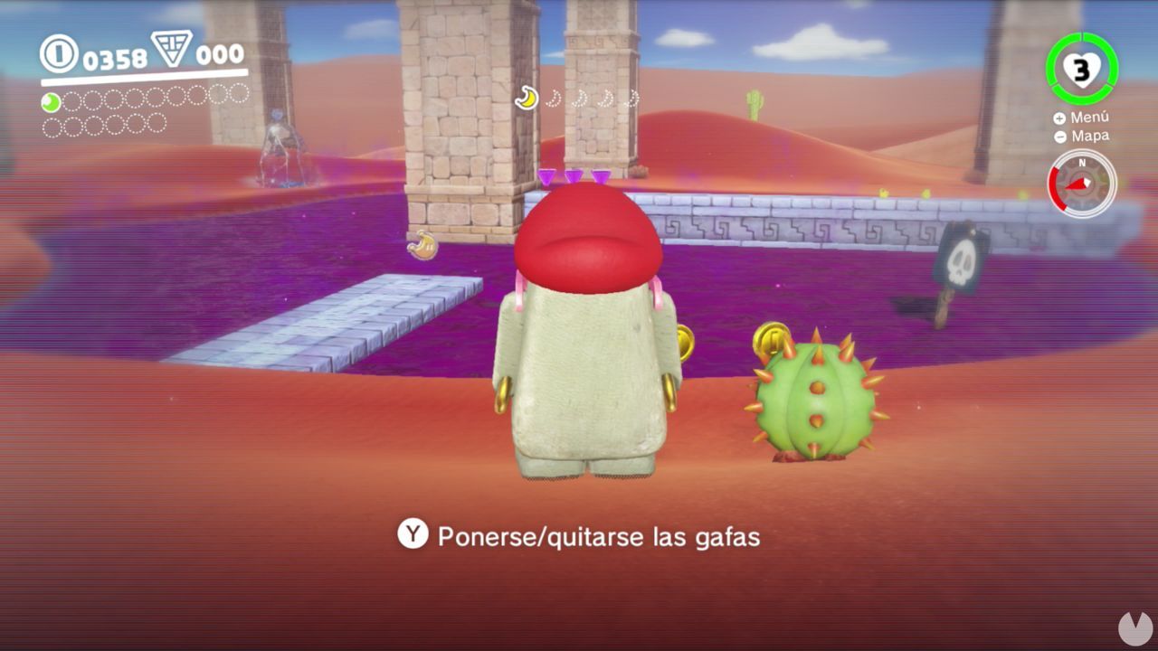 Reino de las Arenas en Super Mario Odyssey: Energilunas y secretos