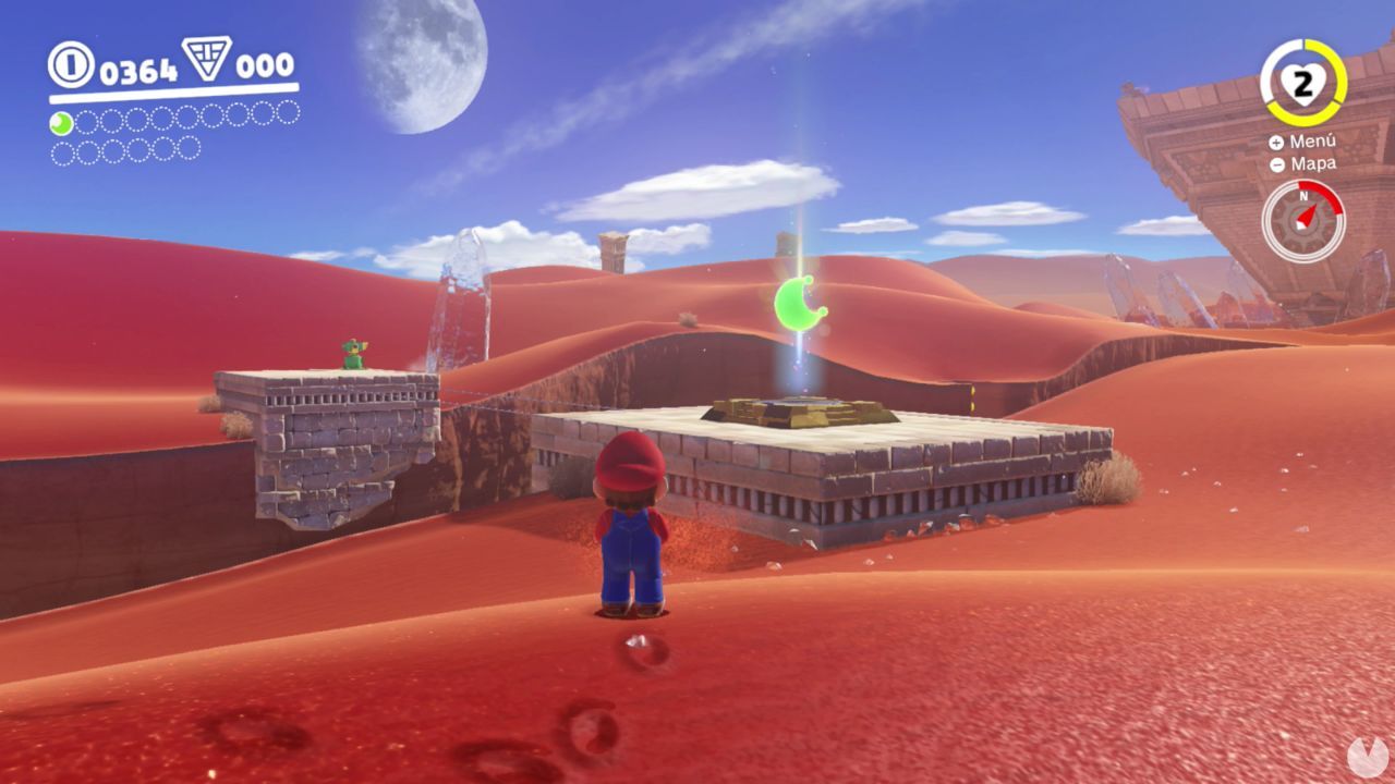 Reino de las Arenas en Super Mario Odyssey: Energilunas y secretos