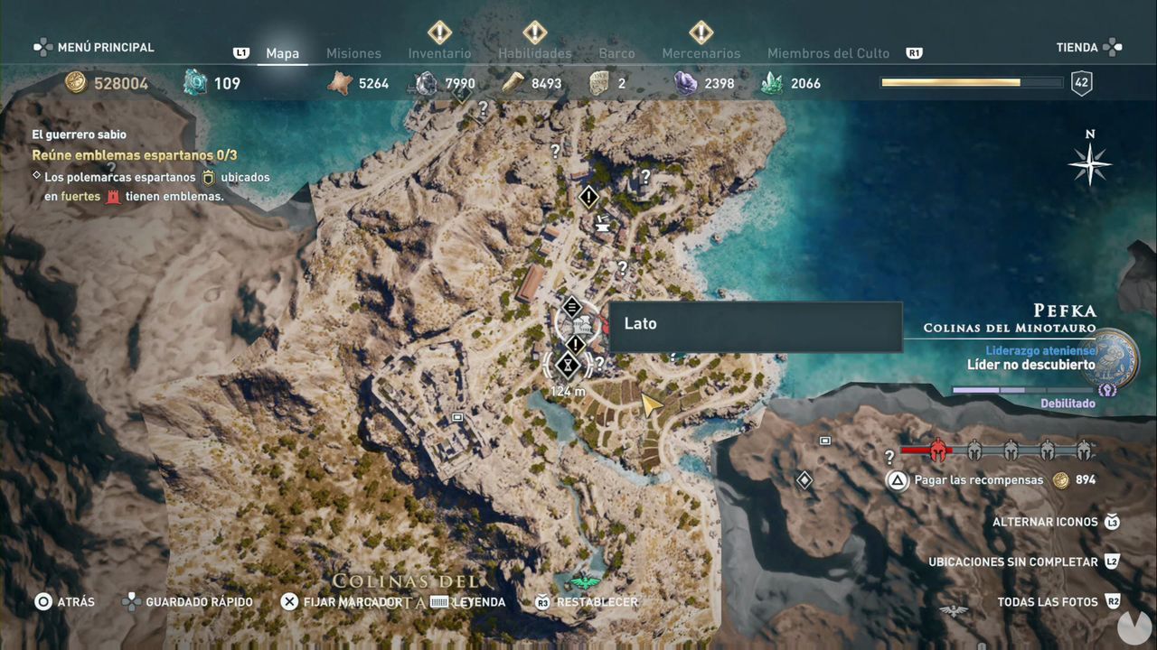 Pefka en Assasin's Creed Odyssey: TODAS las ubicaciones