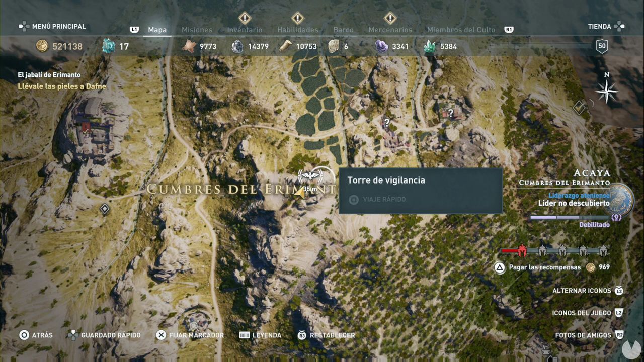 Acaya en Assasin's Creed Odyssey: TODAS las ubicaciones