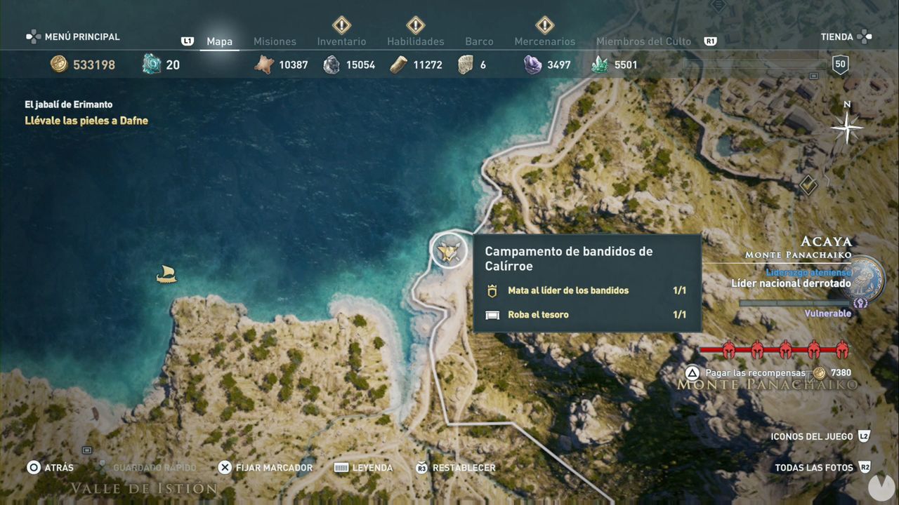 Acaya en Assasin's Creed Odyssey: TODAS las ubicaciones