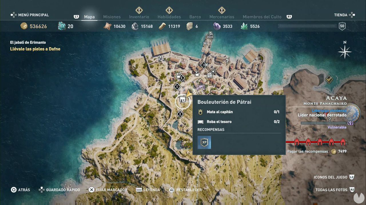 Acaya en Assasin's Creed Odyssey: TODAS las ubicaciones