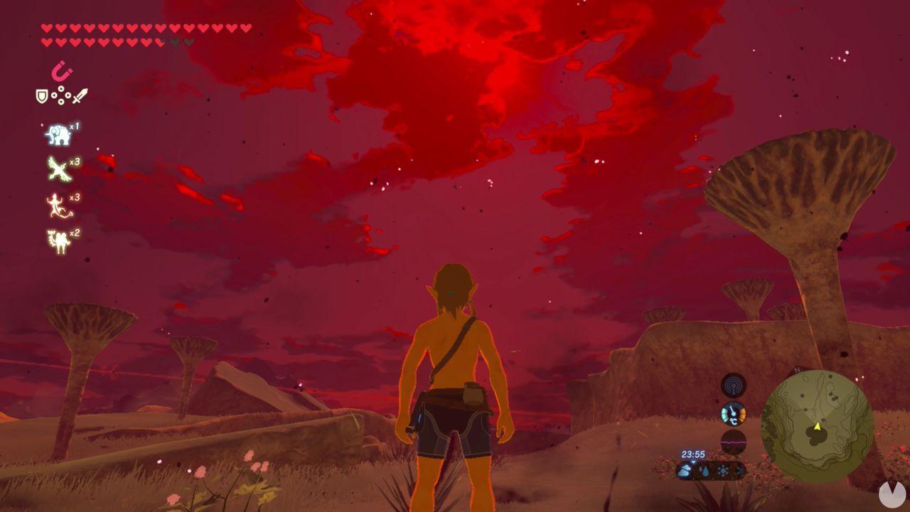 Bajo la luna carmesí y Santuario de Midraoh en Zelda: BotW
