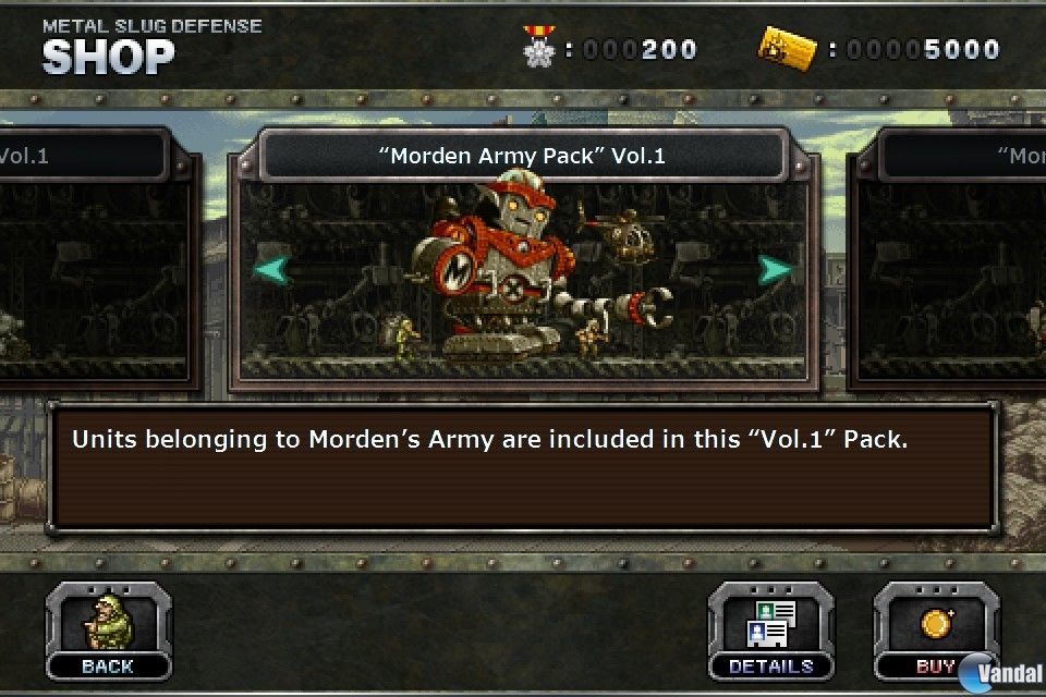 Metal Slug Defense - Videojuego (PC y Android) - Vandal