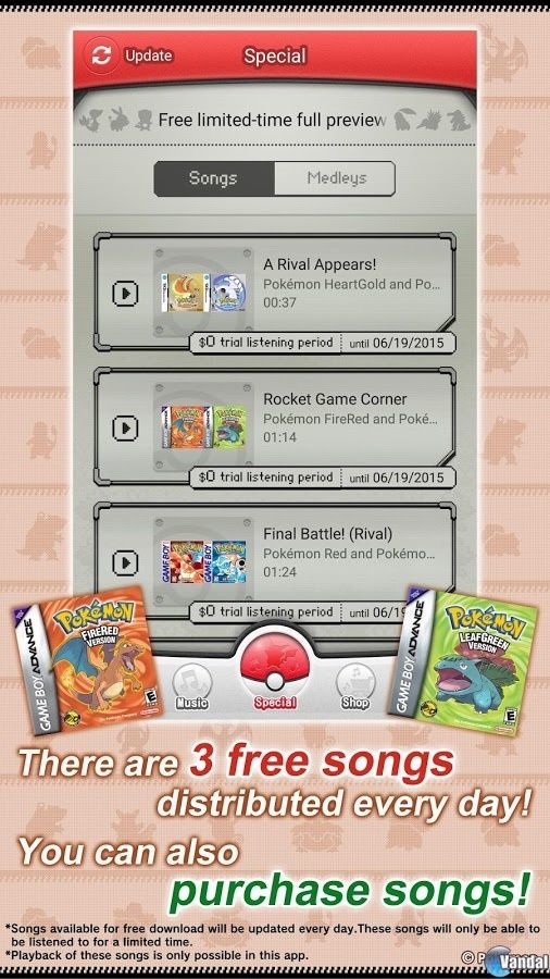 Pokémon Jukebox - Videojuego (Android) - Vandal